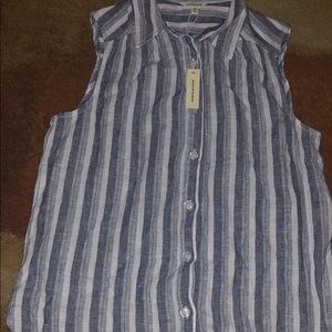 Max Studio | Tops | New Max Studio Sleeveless Button Down Shirt | Poshmark
